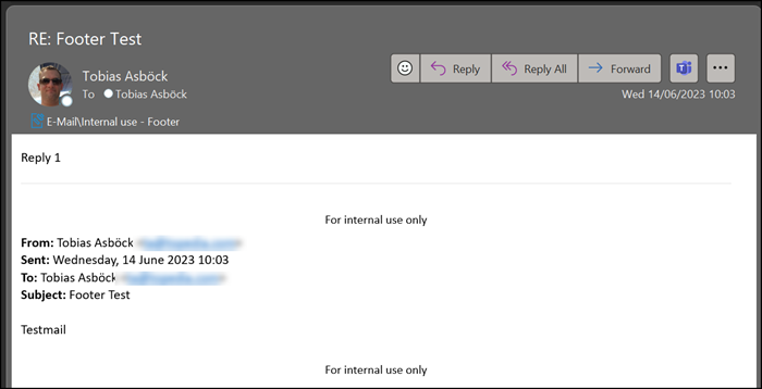 E-Mail footer of Sensitivity Labels changed | Topedia Blog