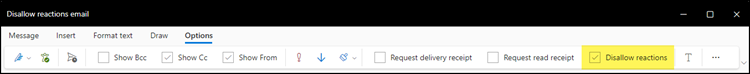 Disallow reactions in Outlook emails | Topedia Blog