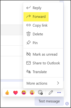 Forward messages in Teams Chats | Topedia Blog