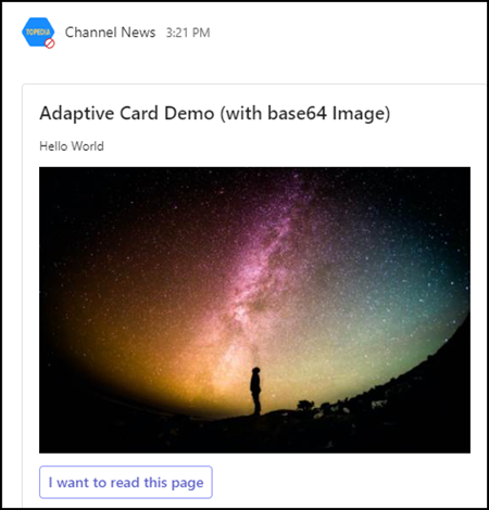 Publish an Adaptive Card in a Teams channel (with PowerShell) | Topedia ...