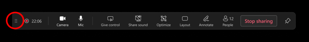 Move toolbar in Teams during screen sharing | Topedia Blog