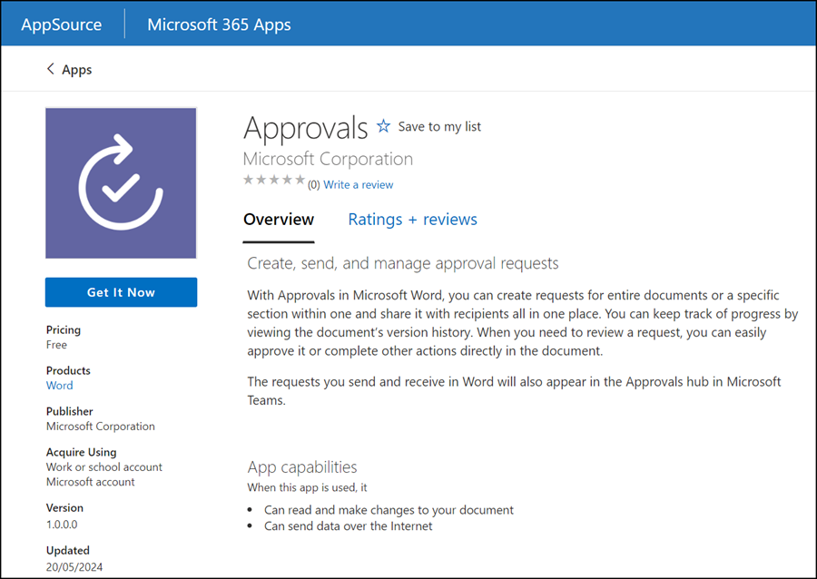 Approvals App in Word | Topedia Blog