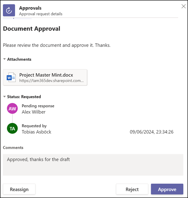 Approvals App in Word | Topedia Blog