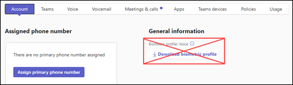 Teams policy for biometric profiles will be enabled in January 2025 ...