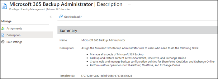 New admin role in Microsoft Entra: Microsoft 365 Backup Administrator ...