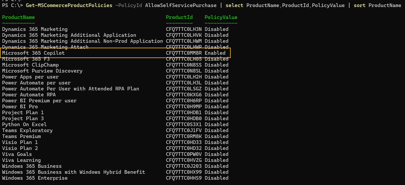 Manage Self-service purchase products in the Microsoft 365 Admin Center ...