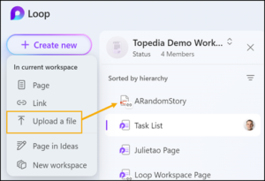 File upload in Loop Workspaces | Topedia Blog