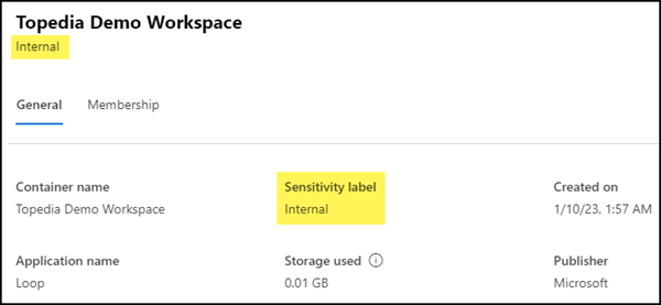 Sensitivity Labels in Loop Workspace Containers | Topedia Blog