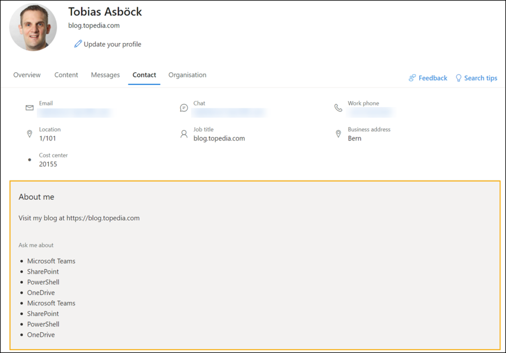 Edit your Delve profile information in the Microsoft 365 profile ...