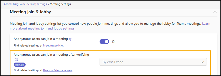 Email verification for anonymous participants in Teams Meetings ...