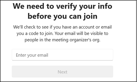 Email verification for anonymous participants in Teams Meetings ...