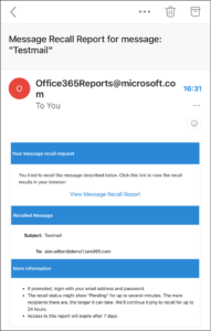 Message recall in the Outlook Mobile app | Topedia Blog