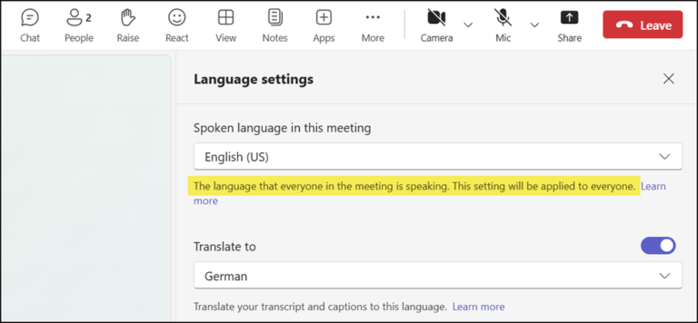 How to use the new multilingual speech recognition feature in Teams ...