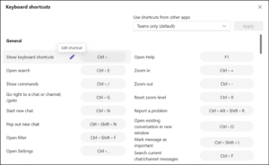 Customize keyboard shortcuts in Microsoft Teams | Topedia Blog