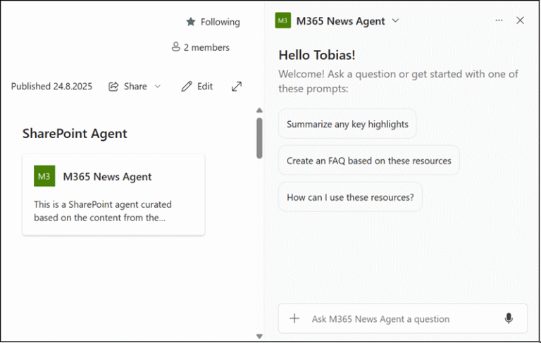 New Agent Link web part for SharePoint Agents | Topedia Blog