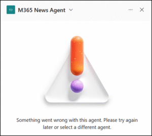 SharePoint Agent Link web part error explained: “Something went wrong ...
