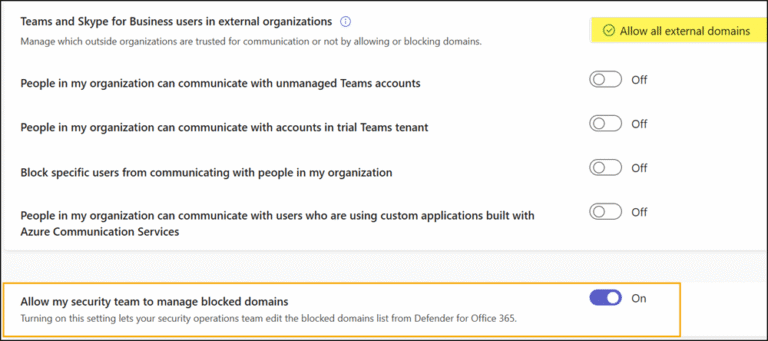 Teams now supports domain blocking via Microsoft Defender Tenant Allow ...