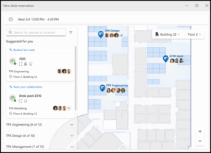 New desk reservation capabilities in Microsoft Places | Topedia Blog