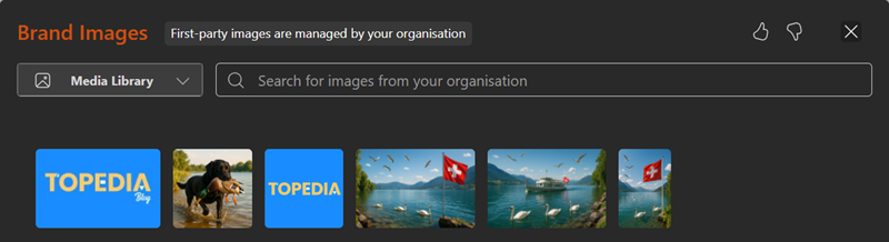 Brand Images in PowerPoint gives users access to organization-approved ...