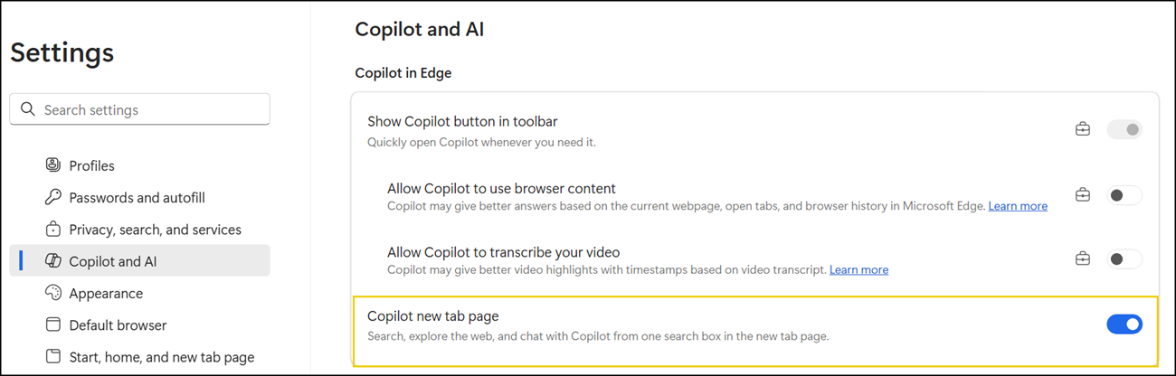 New Copilot-inspired New Tab Page in Edge for Business | Topedia Blog
